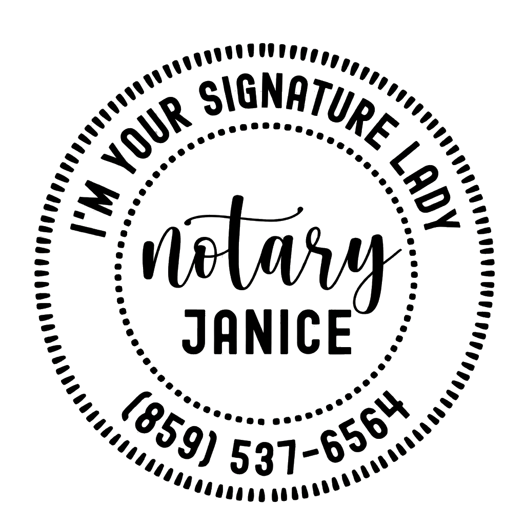 Janice Combs Mobile Notary Services | Lexington, KY